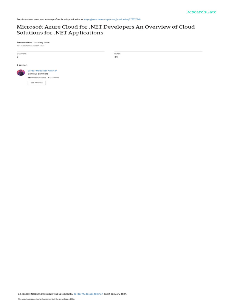 Developers | PDF | Microsoft Azure | Cloud Computing
