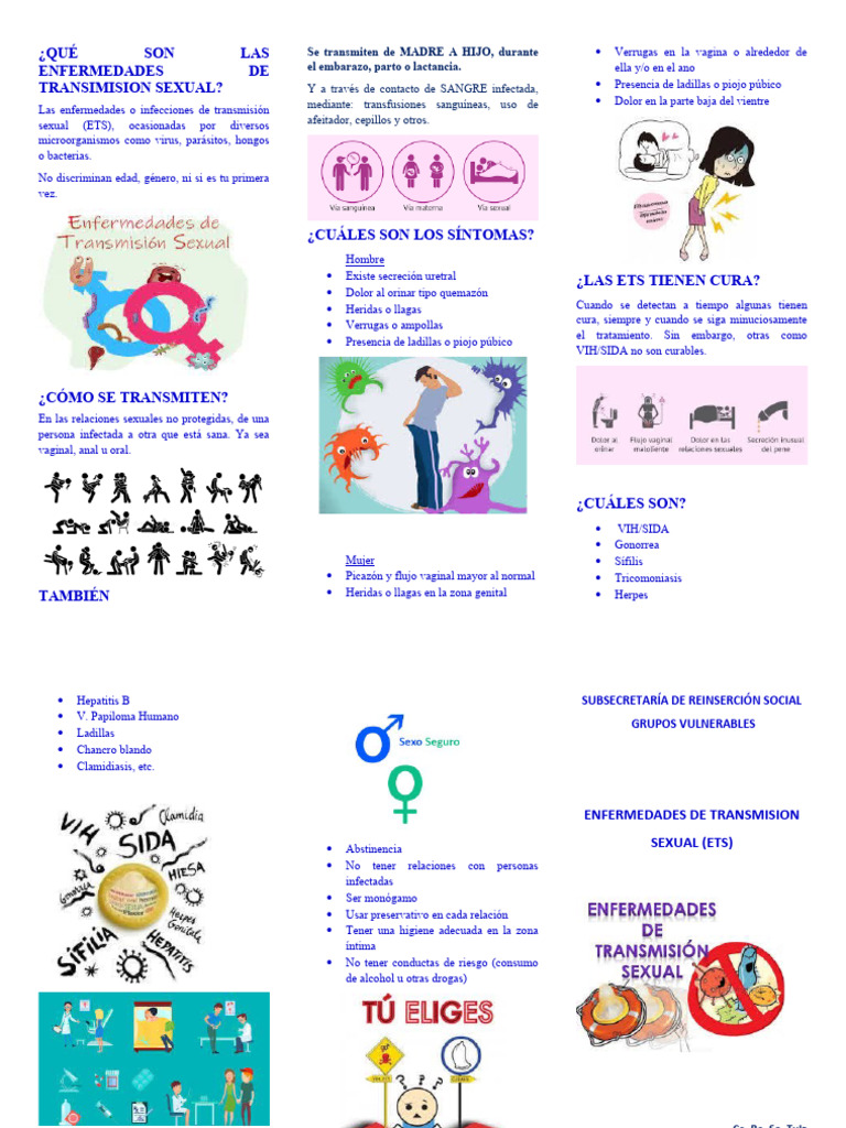TRIPTICO Enfermedades de Transmision Sexual (AGO 2021) | Descargar gratis PDF | Infección ...