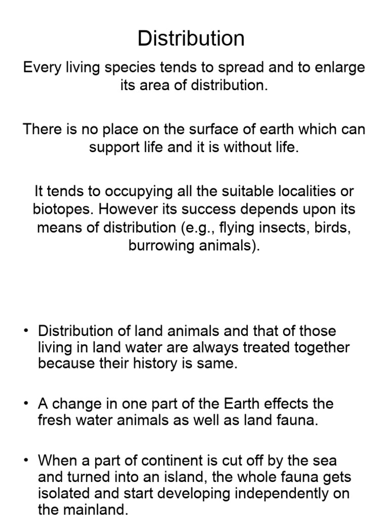 Distribution | Download Free PDF | Biological Dispersal | Evolution
