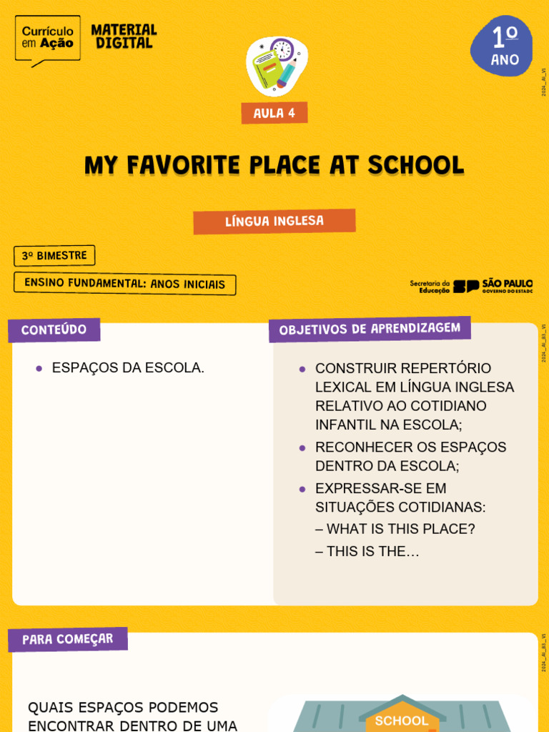 My Favorite Place at School | PDF