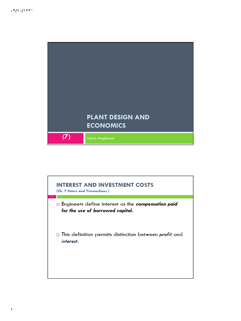 Engineering Interest Calculations | PDF | Interest | Present Value