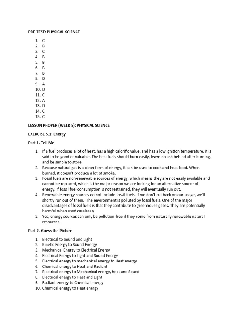 Physical Science | PDF | Fuels | Energy Development