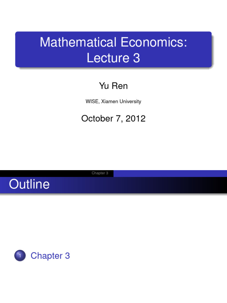 经济数学 lecture3 | PDF | Mathematical Logic | Theoretical Computer Science