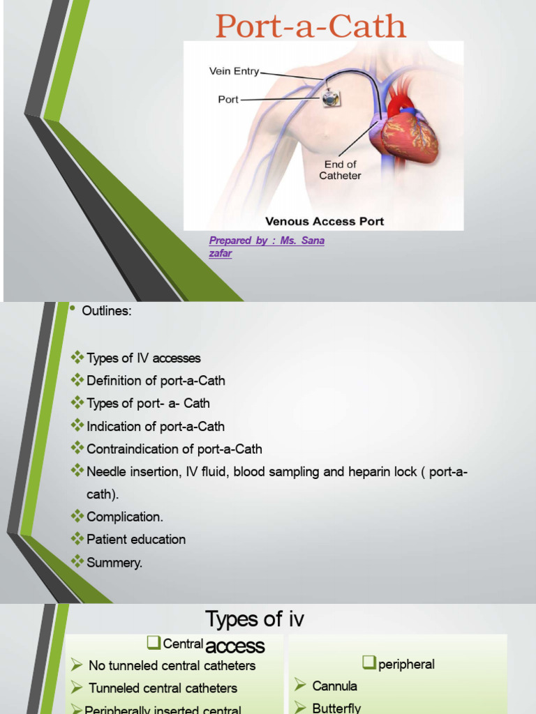 Port-A-Cath-190315192153-Converted (1) - 053529 | PDF | Intravenous Therapy | Clinical Medicine