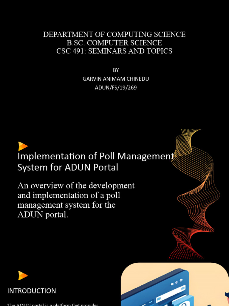 Implementation of Poll Management System For ADUN Portal | PDF | Data Analysis | Data