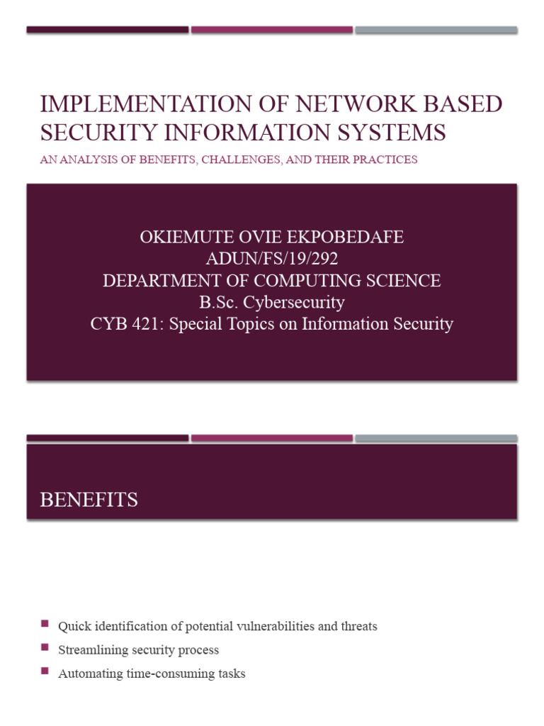 Implementation of Network Based Security Information System | PDF ...