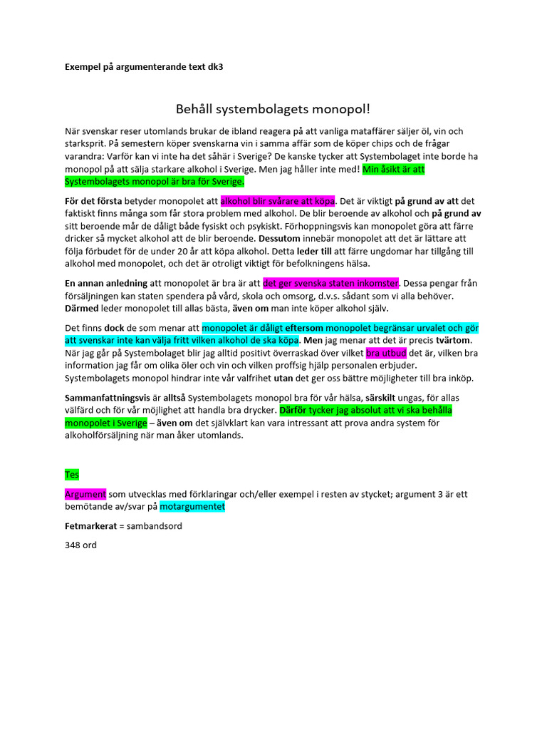 Exempel På Uppsats dk3 | PDF
