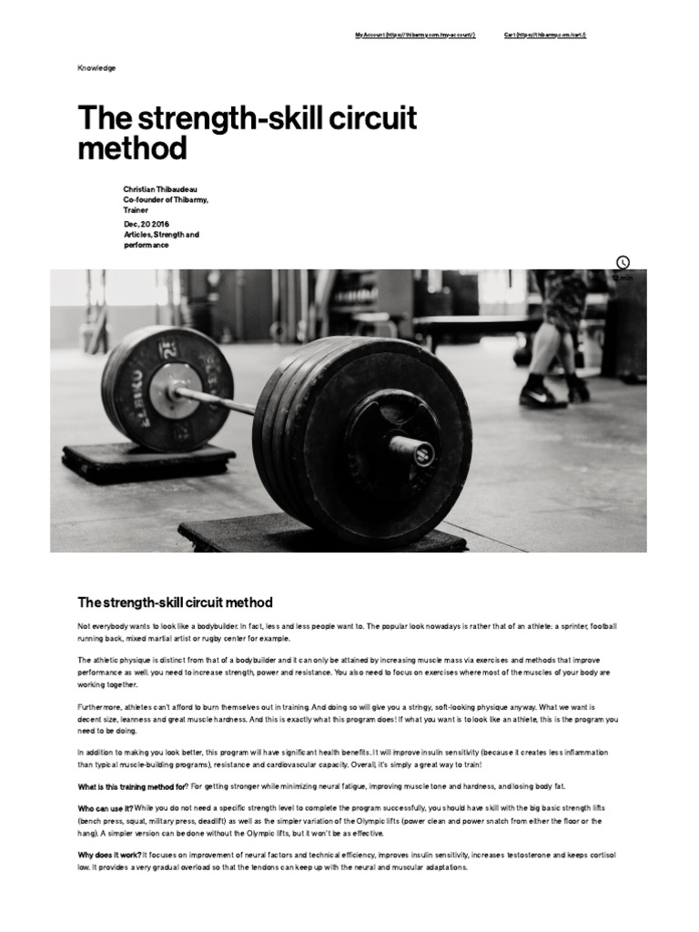 Strength-Skill Circuit Training Guide | PDF | Strength Training ...