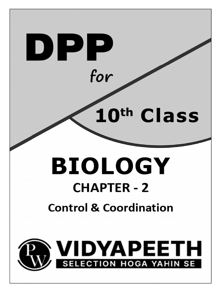 Control and Coordination - DPPs | PDF | Nervous System | Nerve