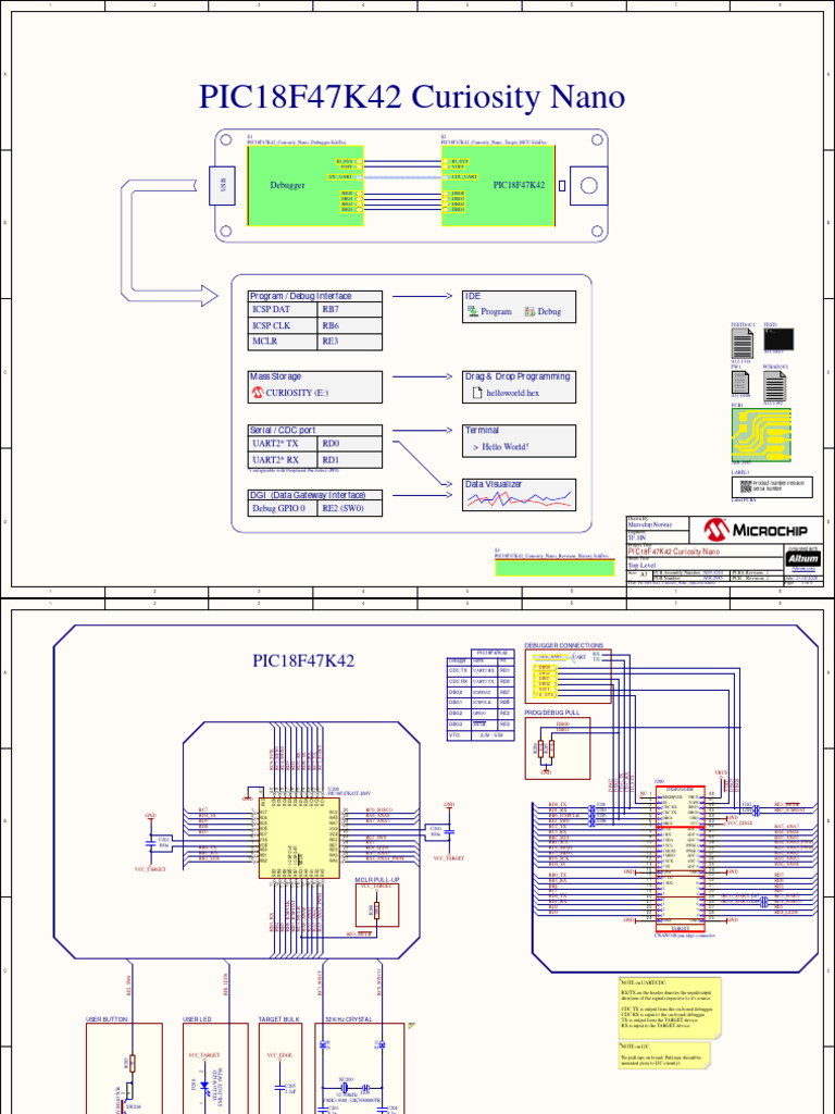 PIC18F47K42 Curiosity Nano Schematics | PDF | Computer Programming ...