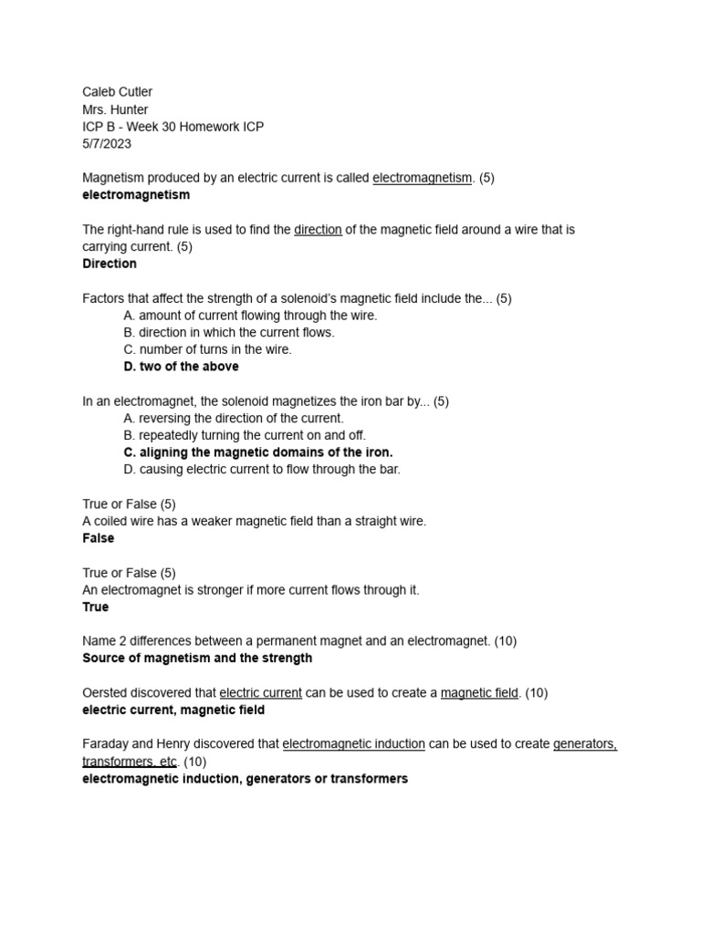 Week 30 Homework ICP - Caleb | PDF | Technology & Engineering