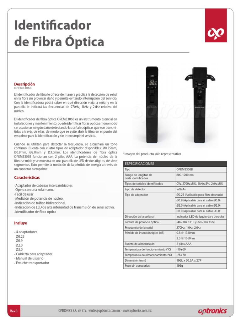 20.identificador de Fibra Optica | PDF | Fibra óptica | Óptica