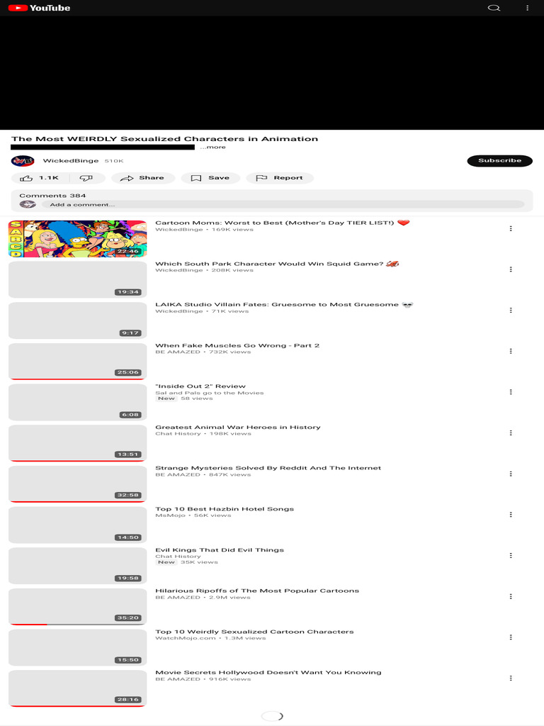 The Most WEIRDLY Sexualized Characters in Animation - YouTube | PDF