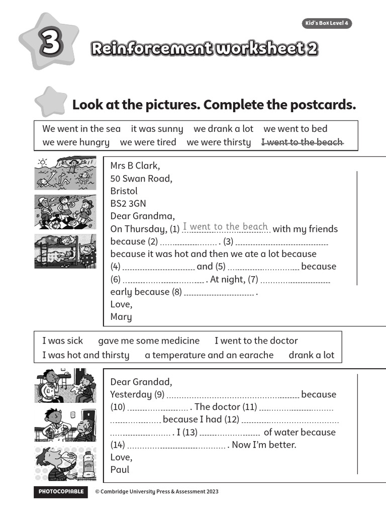 Reinforcement Worksheet 2 Activities | PDF