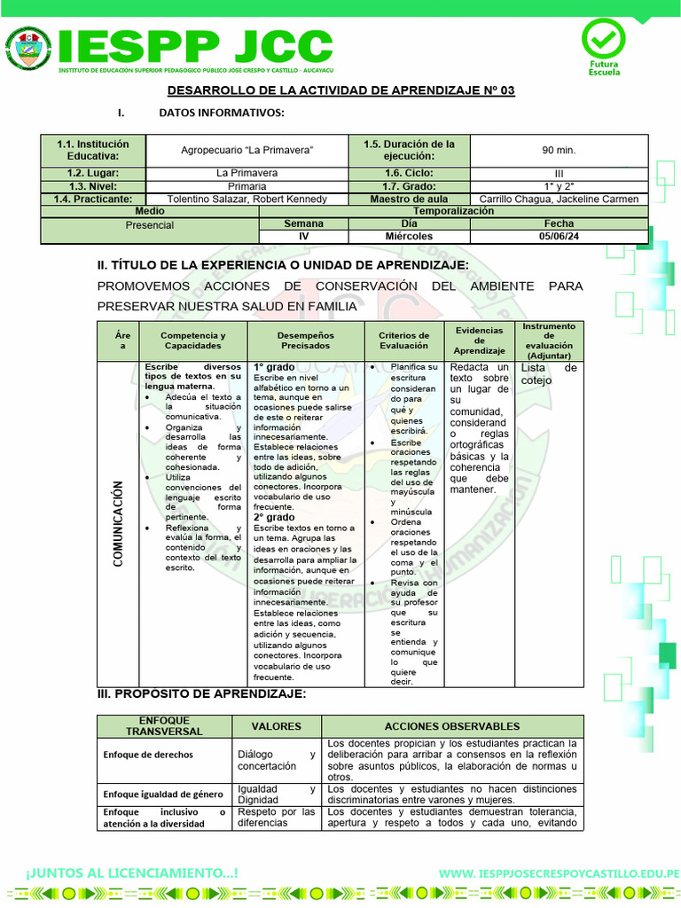 Actividades de Aprendizaje 3 | PDF | Enseñando | Aprendizaje