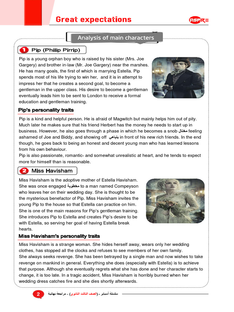 "Great Expectations: Character Analysis" | PDF | Estella (Great ...
