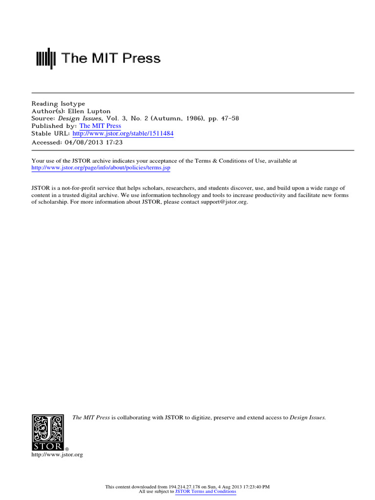 1986 Reading Isotype | PDF | Positivism | Sociology