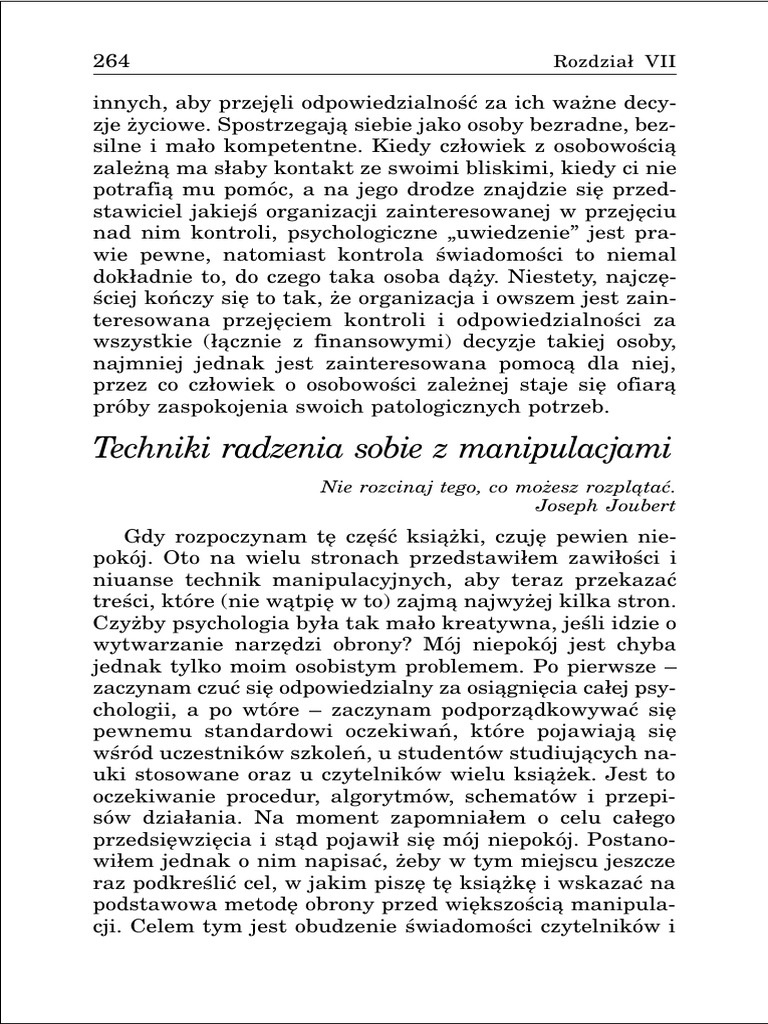 T. Witkowski - Psychomanipulacje s.264-273 | PDF