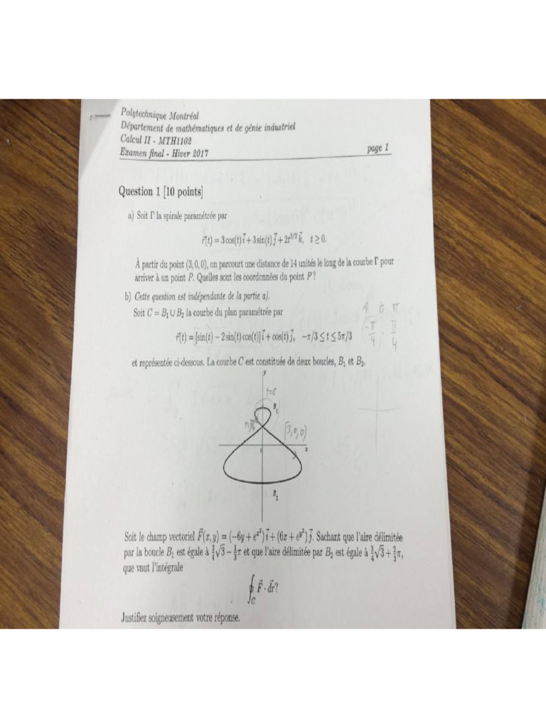 MTH1102 Final1 H2017 Q | PDF