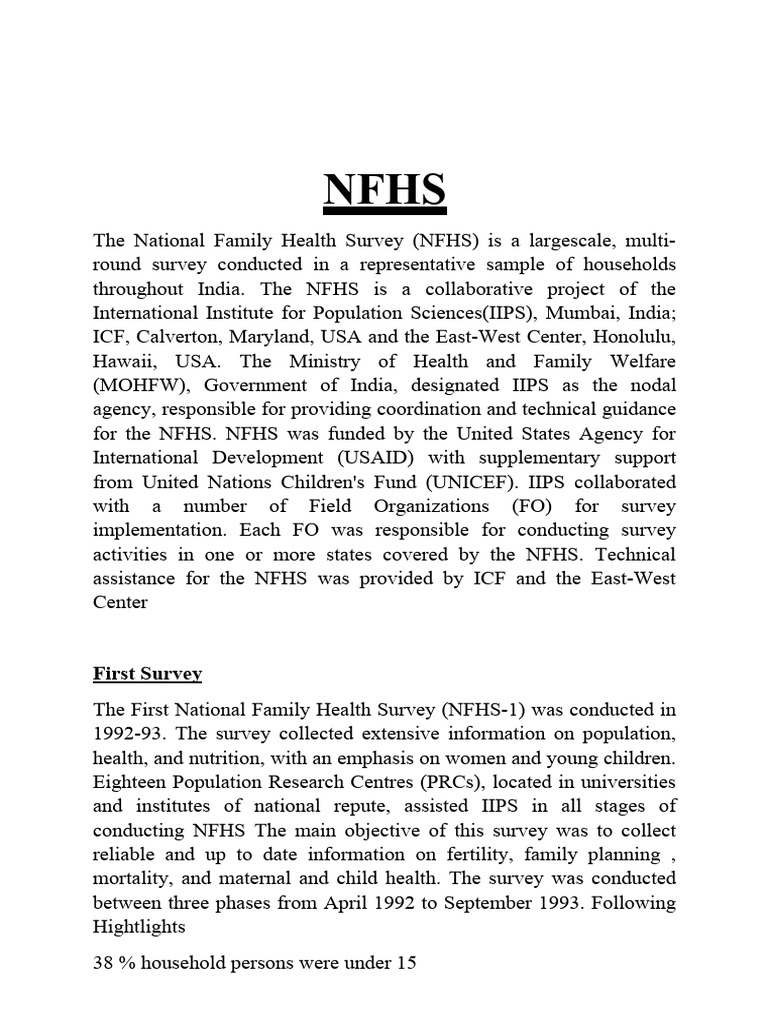 NFHS Full and Final Assignment | PDF | Total Fertility Rate