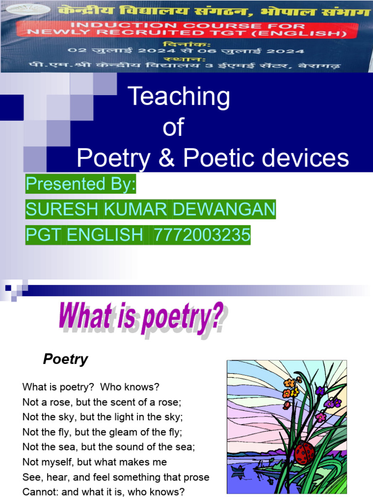 Understanding Poetry and Its Devices | PDF | Poetry | Rhyme