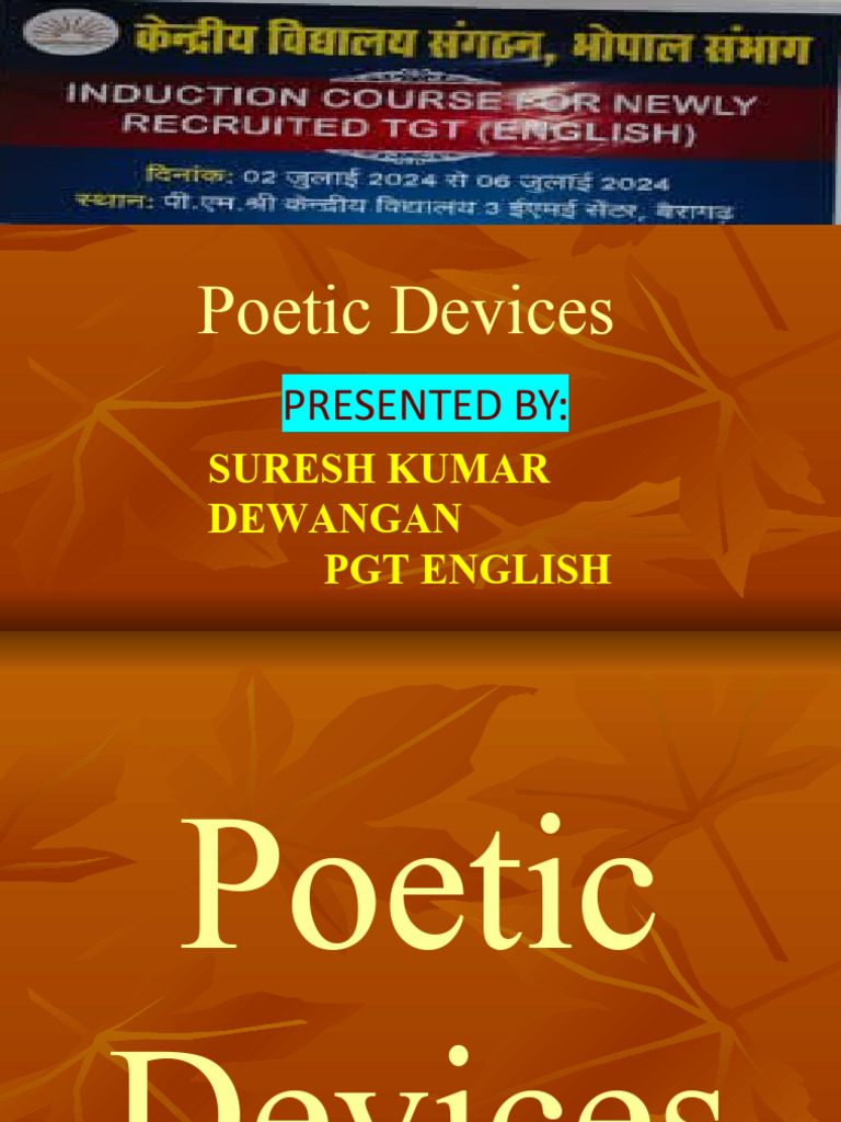 Poetic Devices | PDF | Poetry | Rhyme