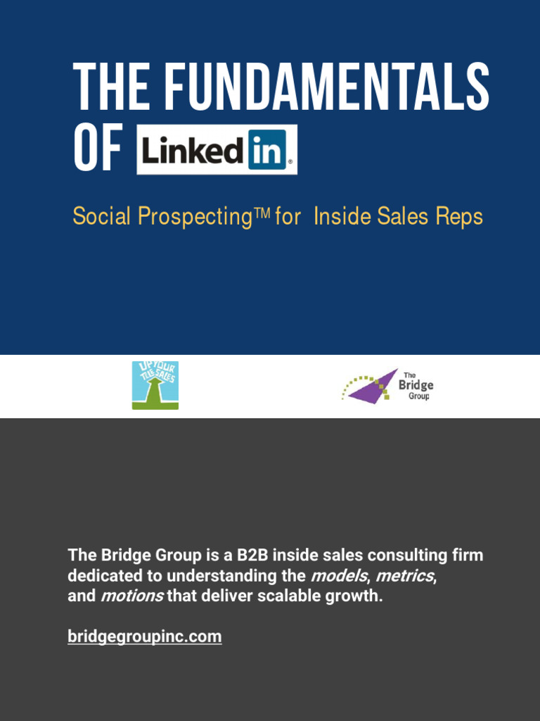 Fundamentals of LinkedIn | PDF | Linked In | Sales