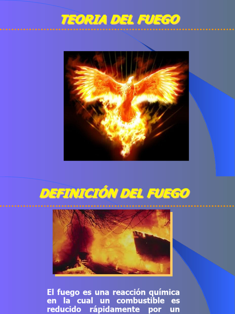 Teoria Del Fuego | PDF | Combustión | Incendios