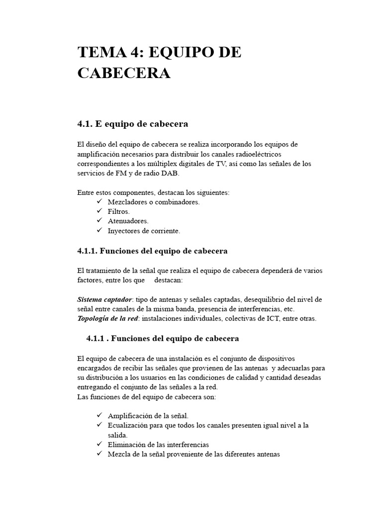 Tema 5 Red | PDF | Televisión | Amplificador