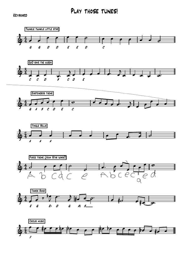 Https://smhw-Production.s3.amazonaws - Com/uploads/attachment/file//play Those Tunes Keyboard | PDF
