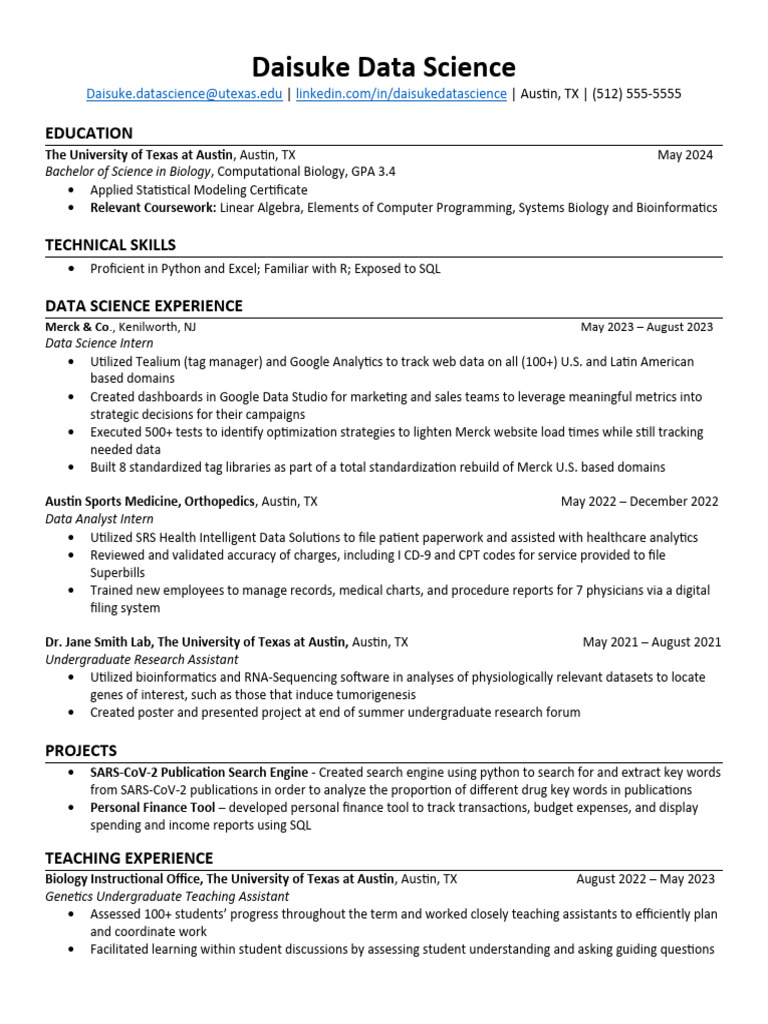 Daisuke's Data Science Resume | PDF | Analytics | Data Science