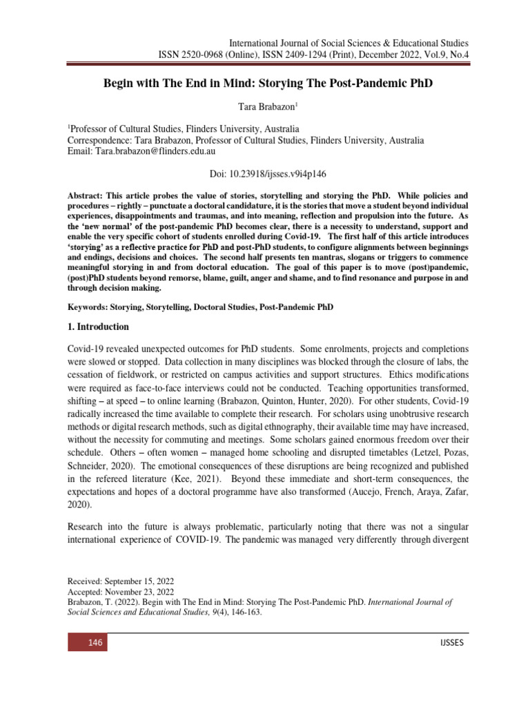 Brabazon Begin P2022 | PDF | Thesis | Doctor Of Philosophy