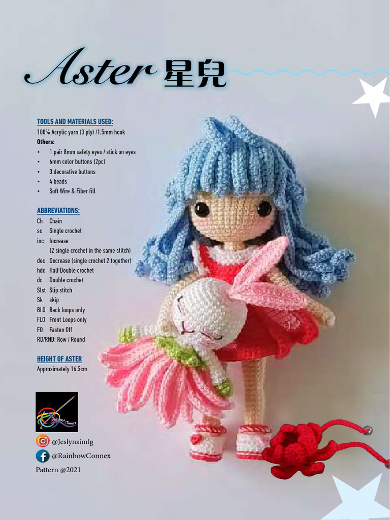 Aster | PDF | Crochet | Crafts