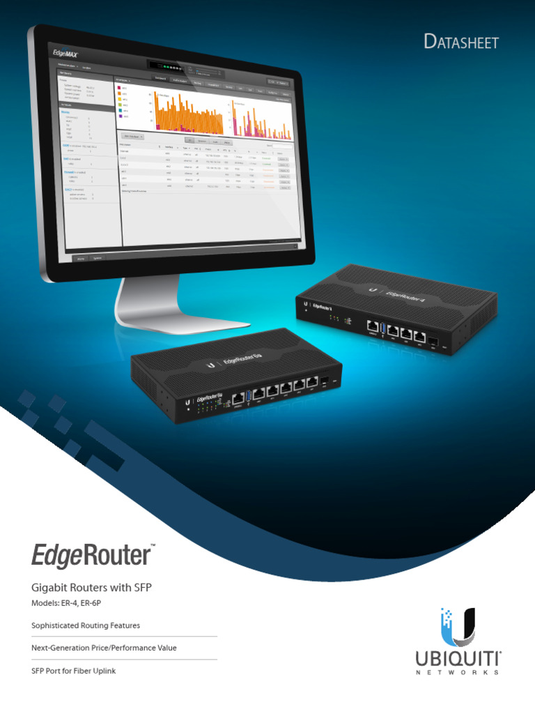 Unifi Edgerouter Er 4 Er 6p Datasheet Pdf Computer Network Ip Address 