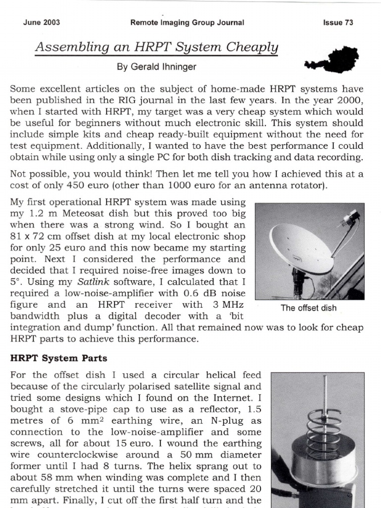 Assembling An HRPT System | PDF | Electronics | Electricity