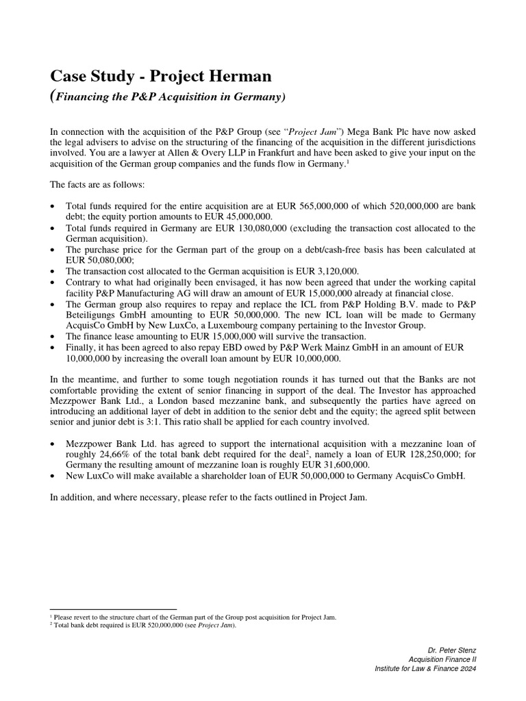 Project Herman | PDF | Debt | Loans