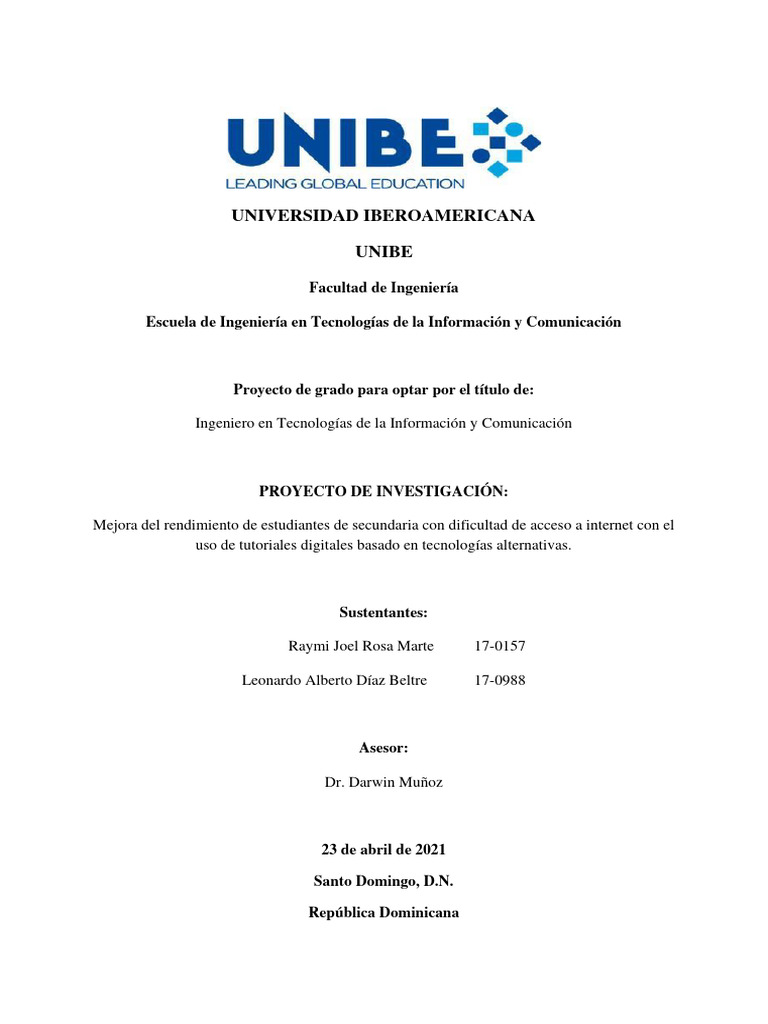 Universidad Iberoamericana Unibe | PDF | Internet | Realidad virtual