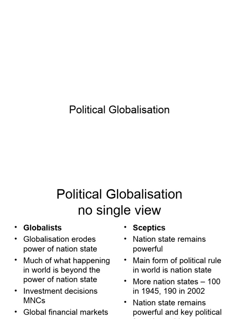 Political Globalisation | PDF | International Monetary Fund | World ...