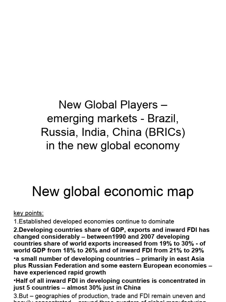 Global Players | PDF | Bric | World Economy