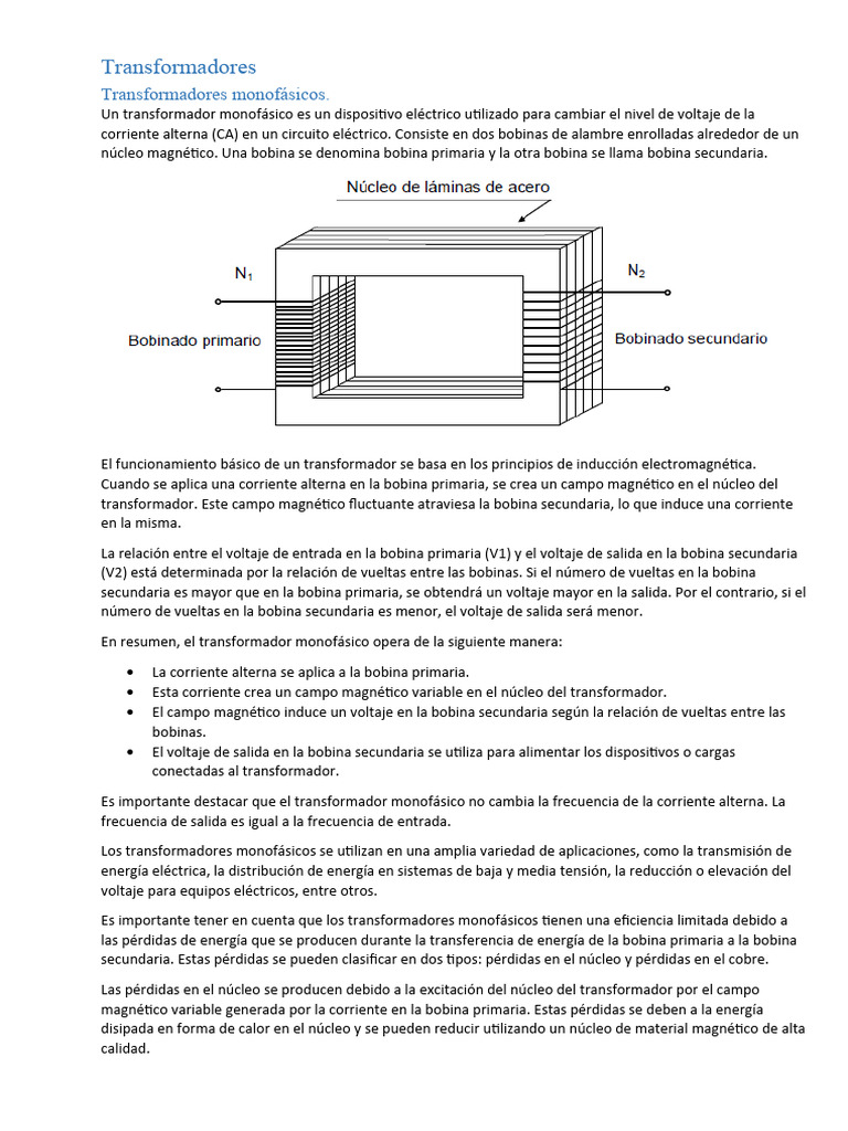 Capitulo 4 - Maquinas Electricas | PDF | Transformador | Corriente eléctrica