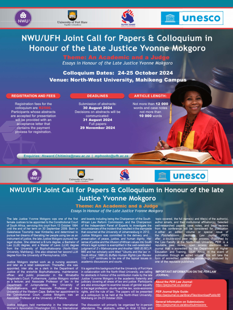 Call For Papers Colloquium An Academic and A Judge 1719058486 | PDF | Justice | Crime & Violence