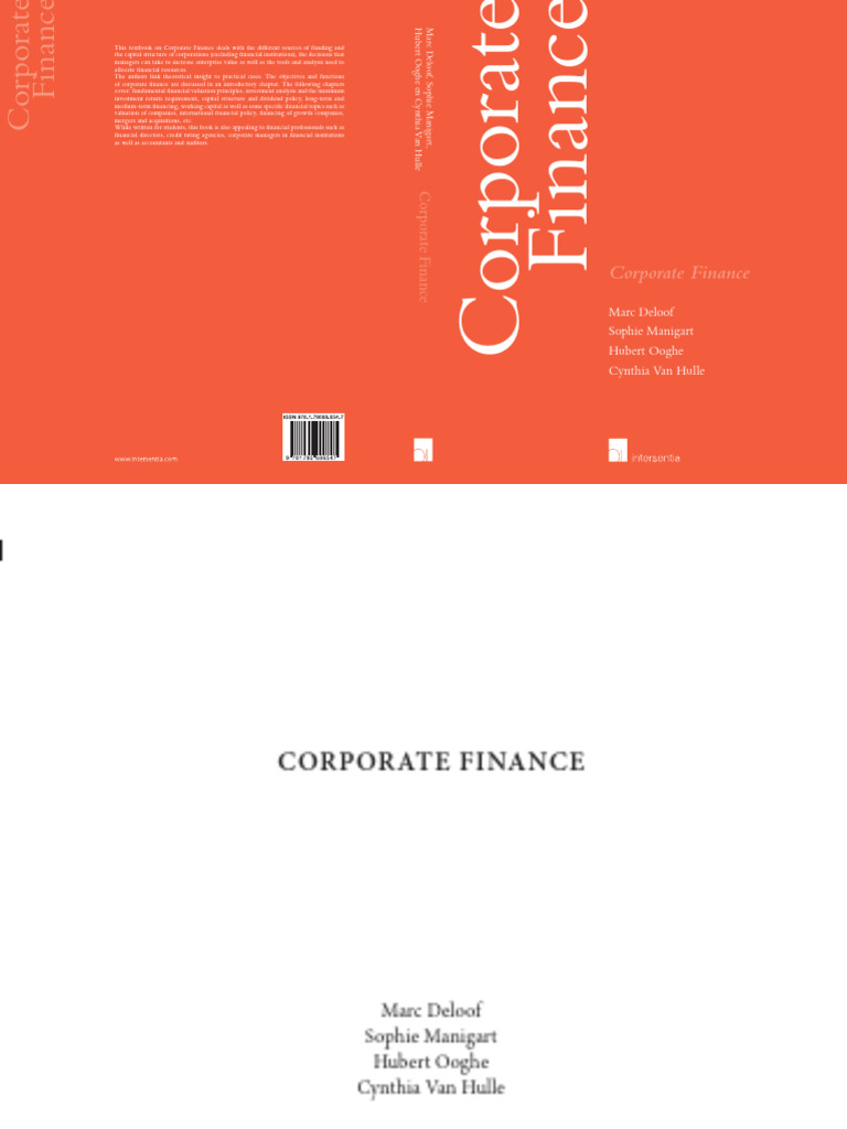 Corporate Finance Book | PDF | Internal Rate Of Return | Capital Asset ...