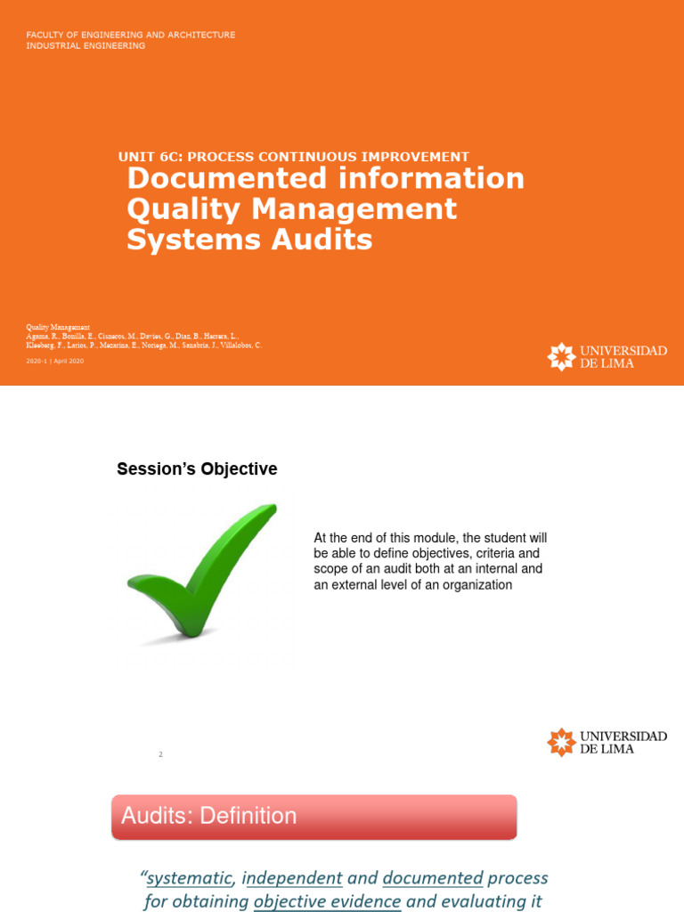 2020 UNIT 6-C - Documented Information and Audits | PDF | Audit | Iso 9000