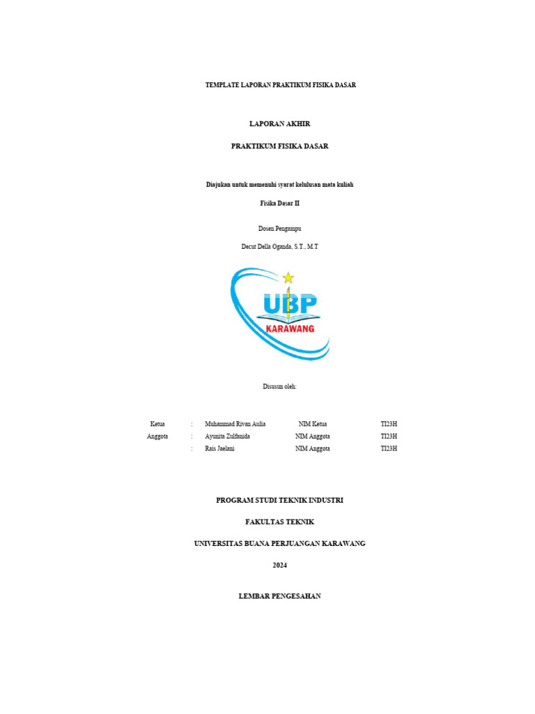 Laporan Praktikum Fisika Dasar II | PDF