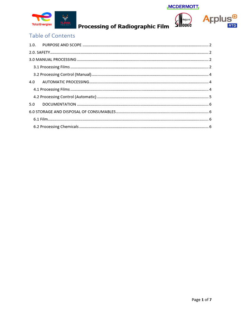 Radiographic Film Processing | PDF | Water | Radiography