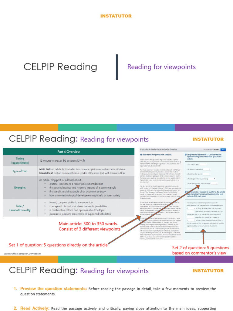 CELPIP Reading - Understanding Task 4 | PDF | Self-Improvement