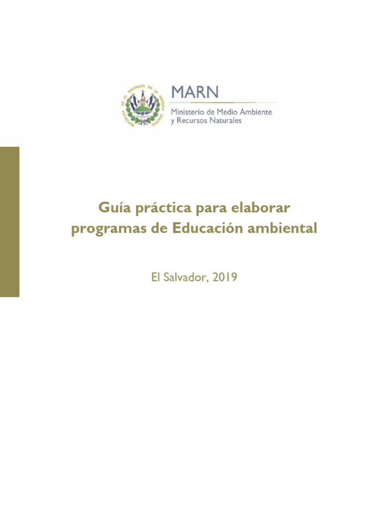 Guia Práctica para Elaborar Programas de Educ Amb. | PDF | Entorno natural | Institución