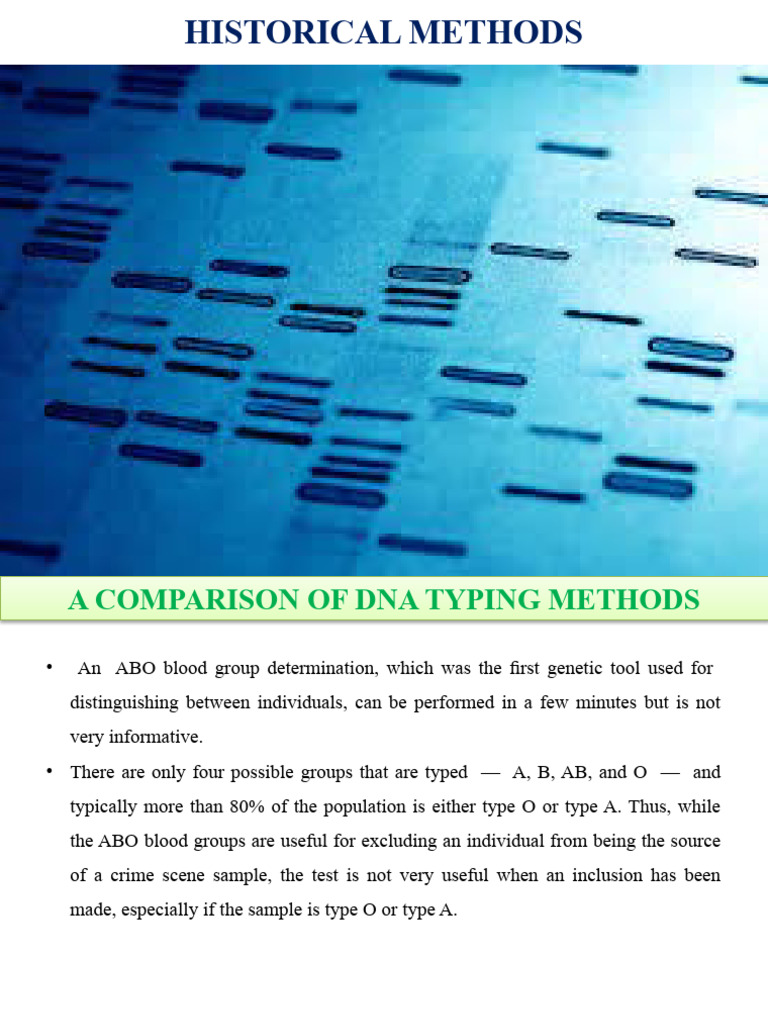 C. DNA Fingerprinting Methods | PDF | Polymerase Chain Reaction | Dna ...