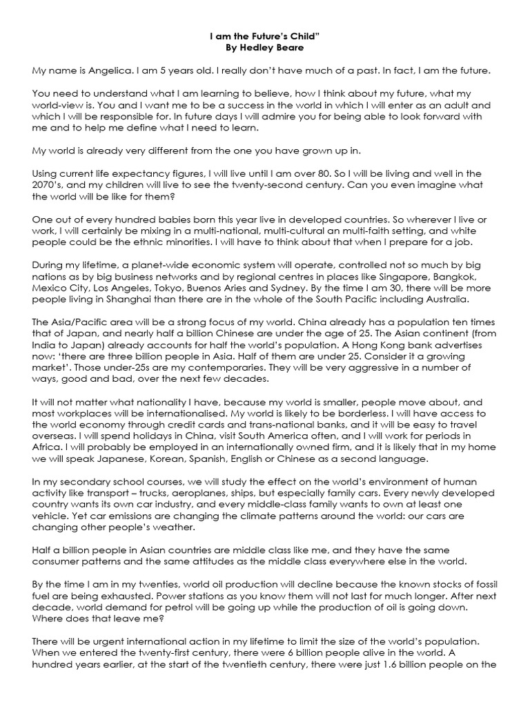 I Am The Future | PDF | Schools | Sea