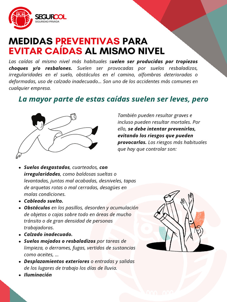 Medidas Preventivas Para Evitar Caídas Al Mismo Nivel Pdf